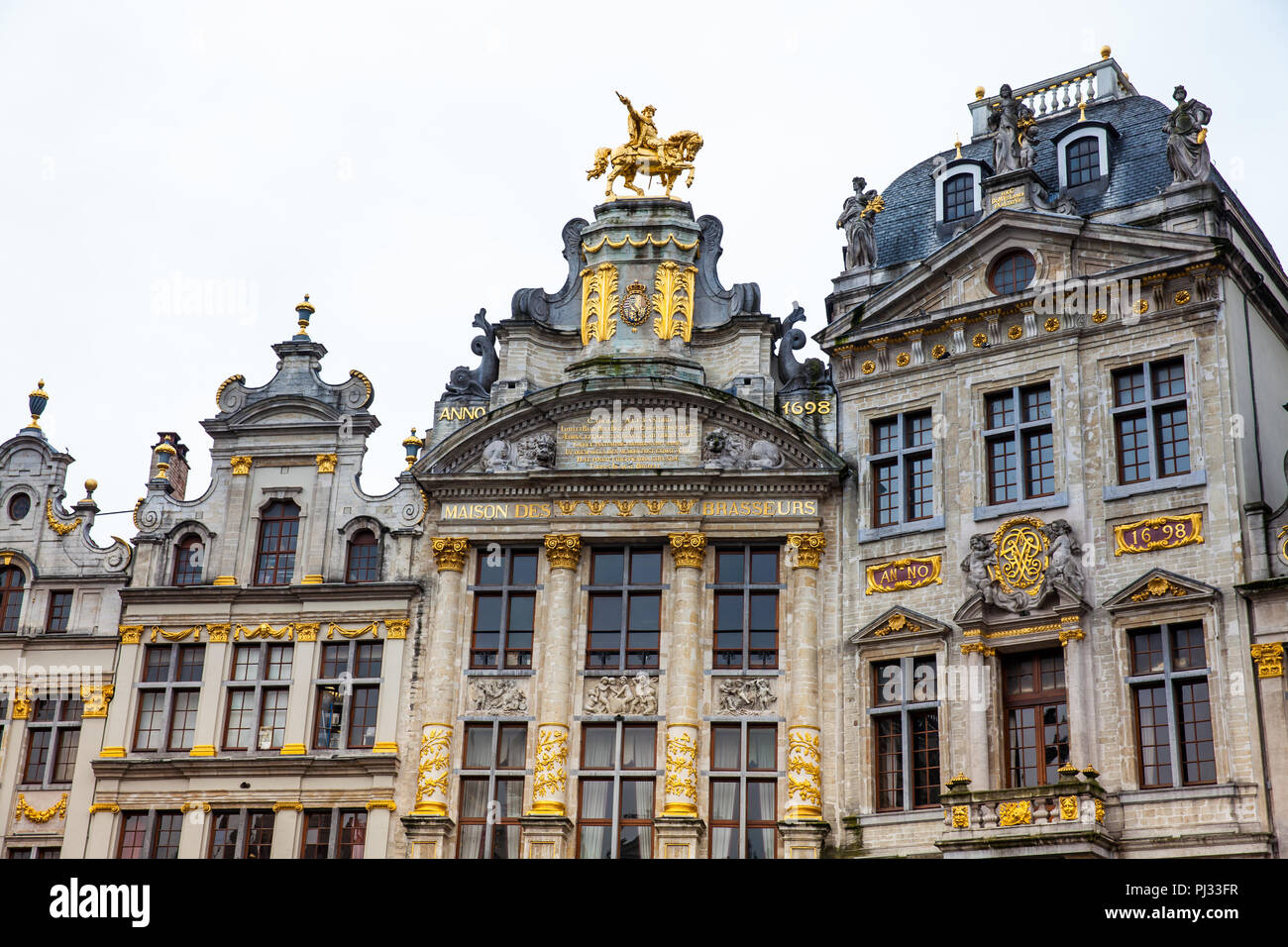 Historical guild houses of the Grand Place in Brussels Stock Photo - Alamy