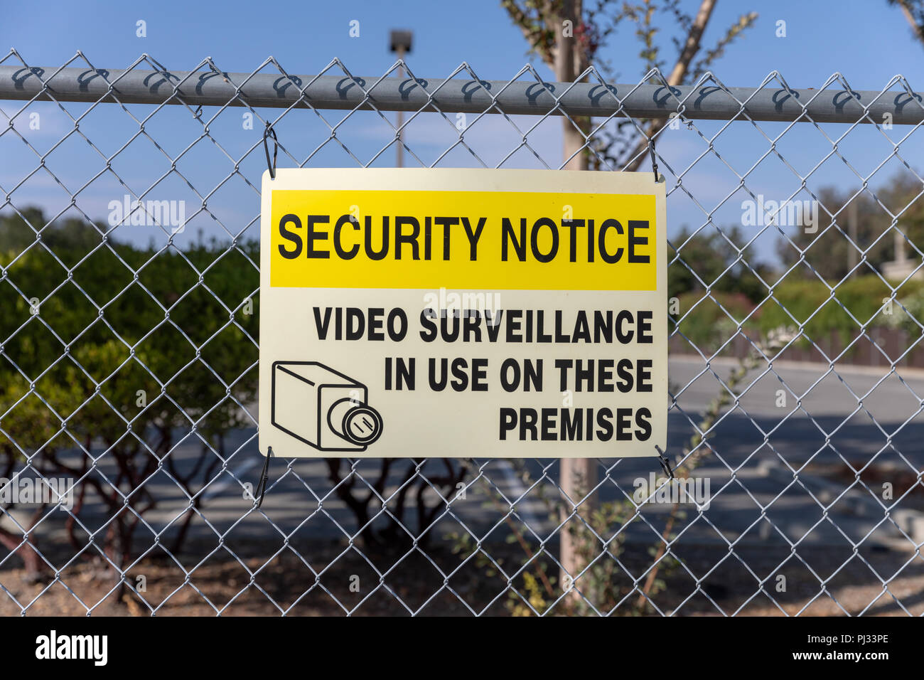 Security Notice – Video Surveillance in Use on These Premises, sign on ...
