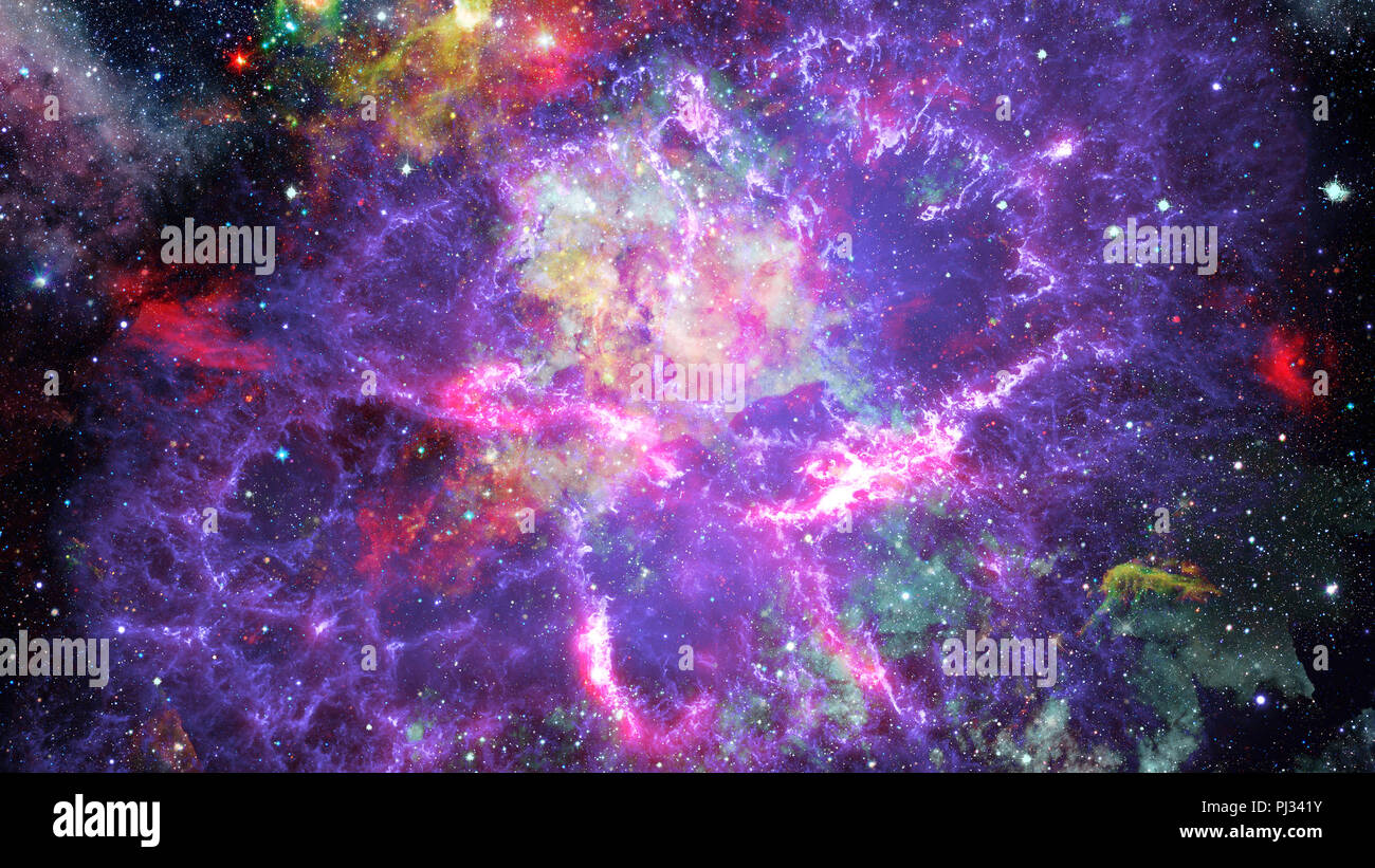 Group of bright massive stars in the nebula. Elements of this image ...