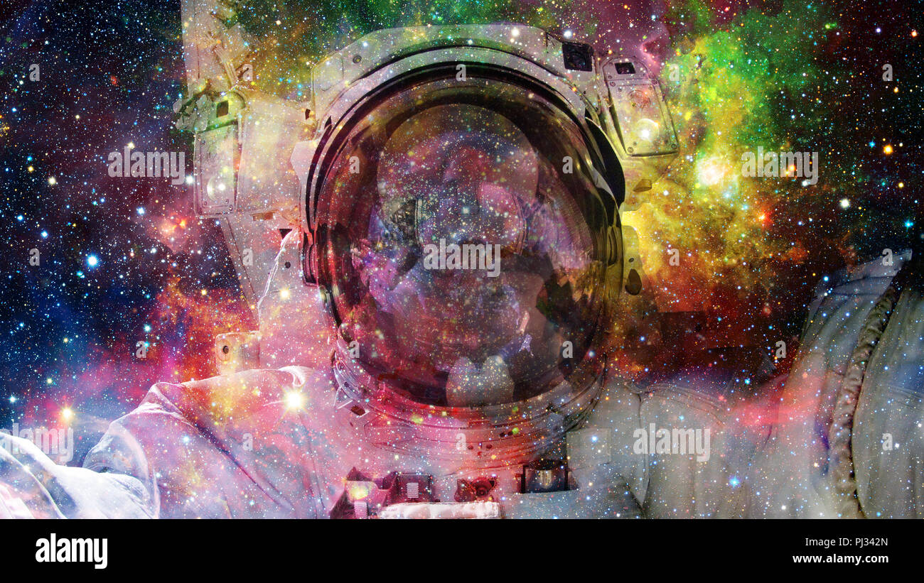 Colorful nebulas, galaxies and stars in deep space. Elements of this ...