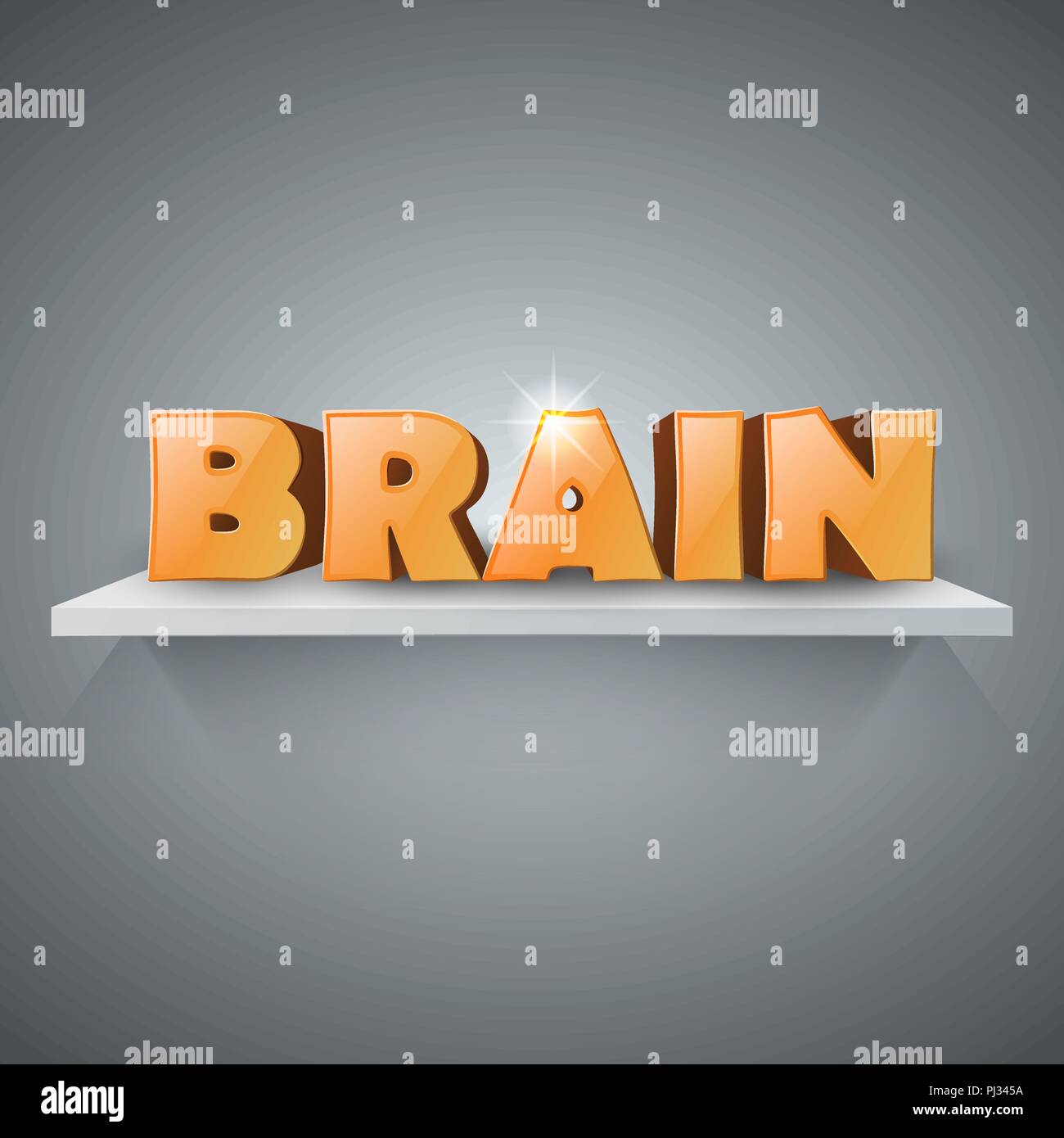 Brain 3d business infographics on the shelf Stock Vector Image & Art ...