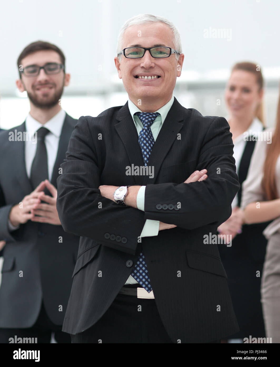 Senior businessmen boss group hi-res stock photography and images - Alamy
