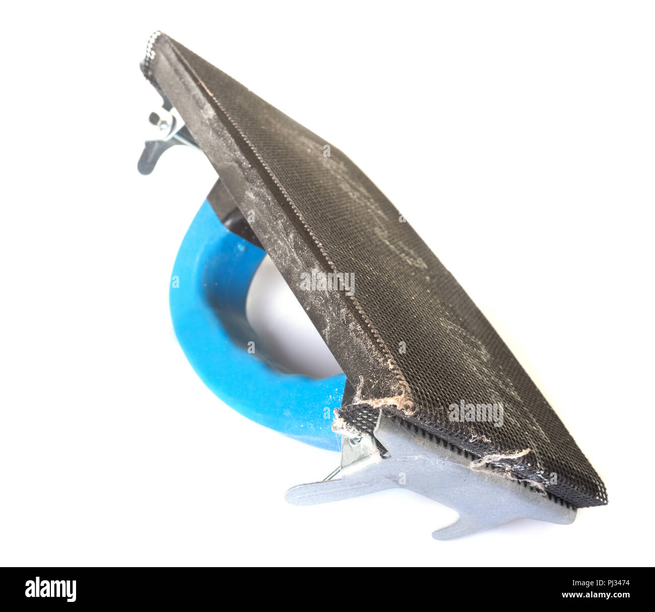 hand sander in front of white background Stock Photo - Alamy