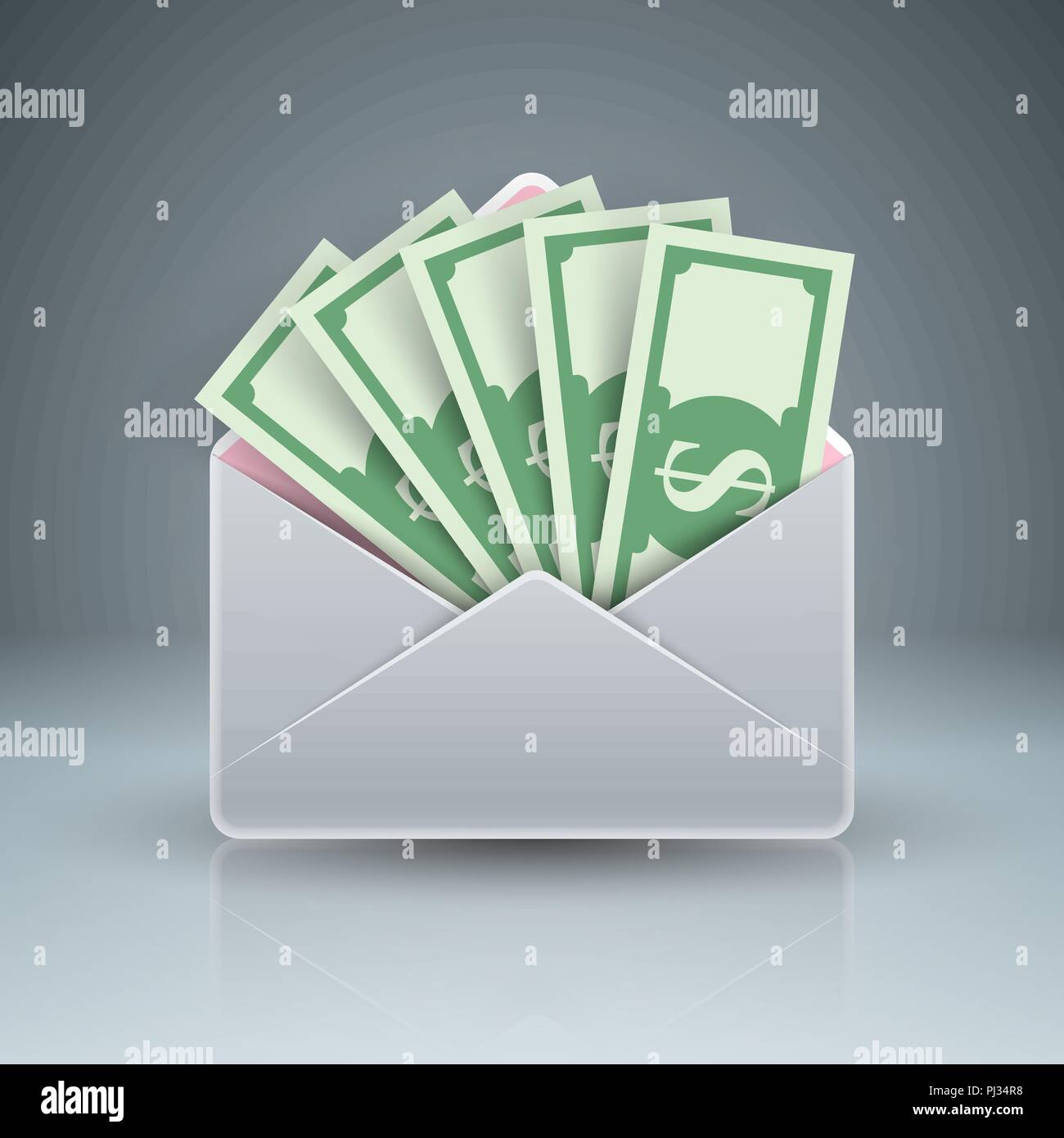 Envelope, mail, email, bribe, money, dollar icon Stock Vector Image ...