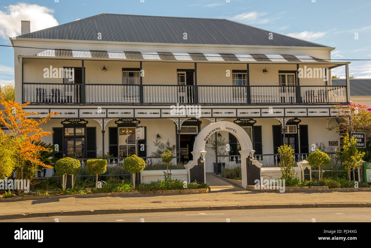 Prince Albert, South Africa - the historic Swartberg Hotel building in ...