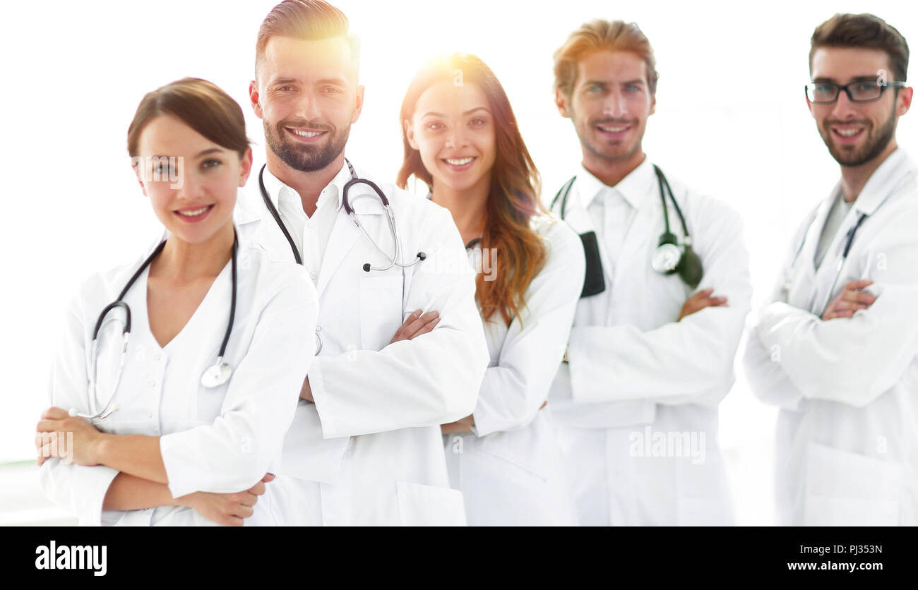 portrait of a successful group of doctors interns Stock Photo - Alamy
