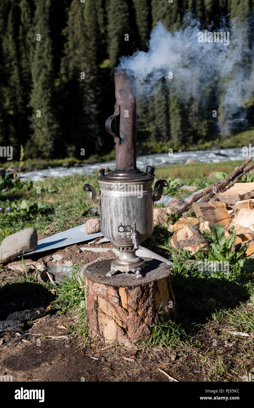 Old russian wood burning samovar hi-res stock photography and images ...