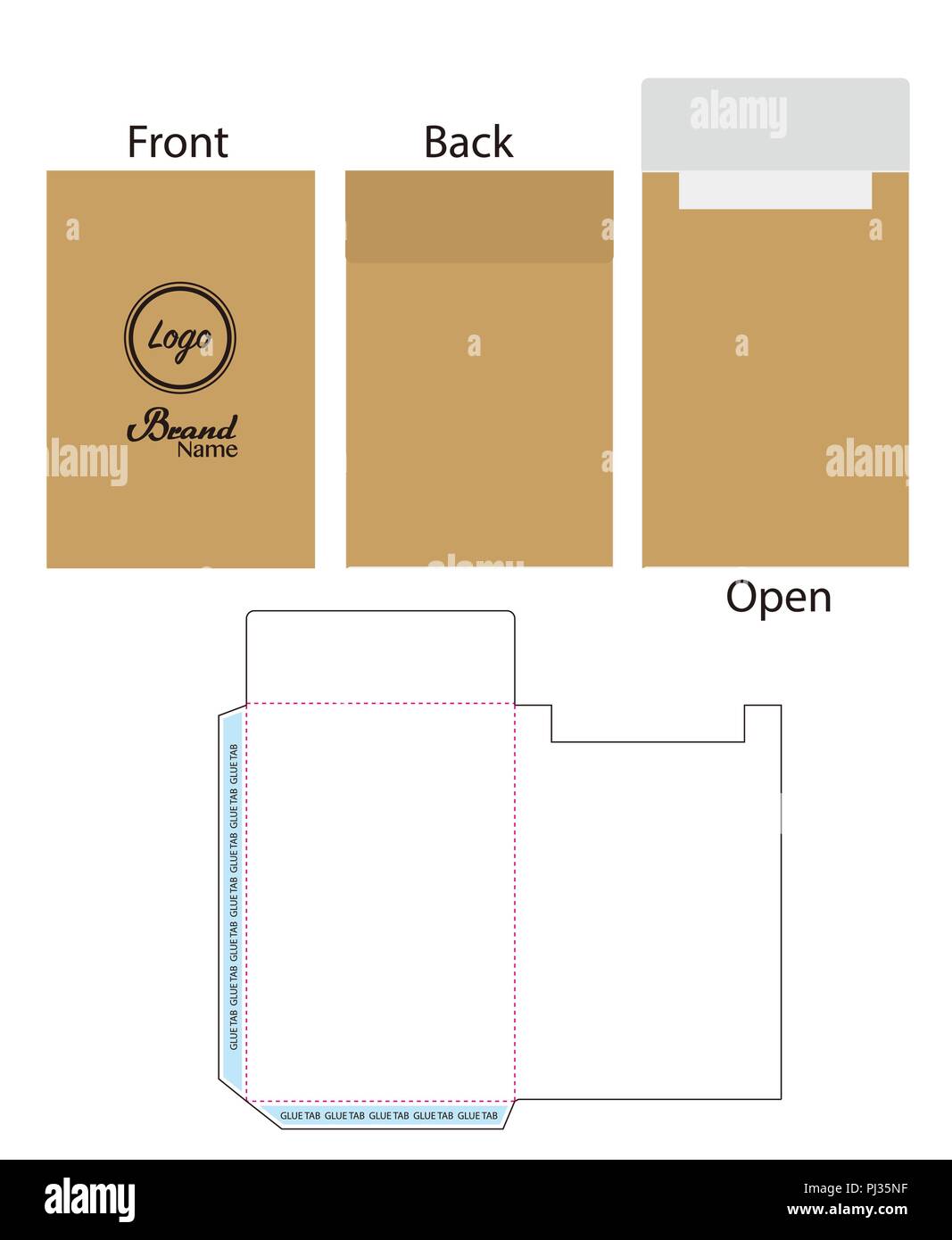 Envelope die cut mock up template vector Stock Vector Image & Art - Alamy