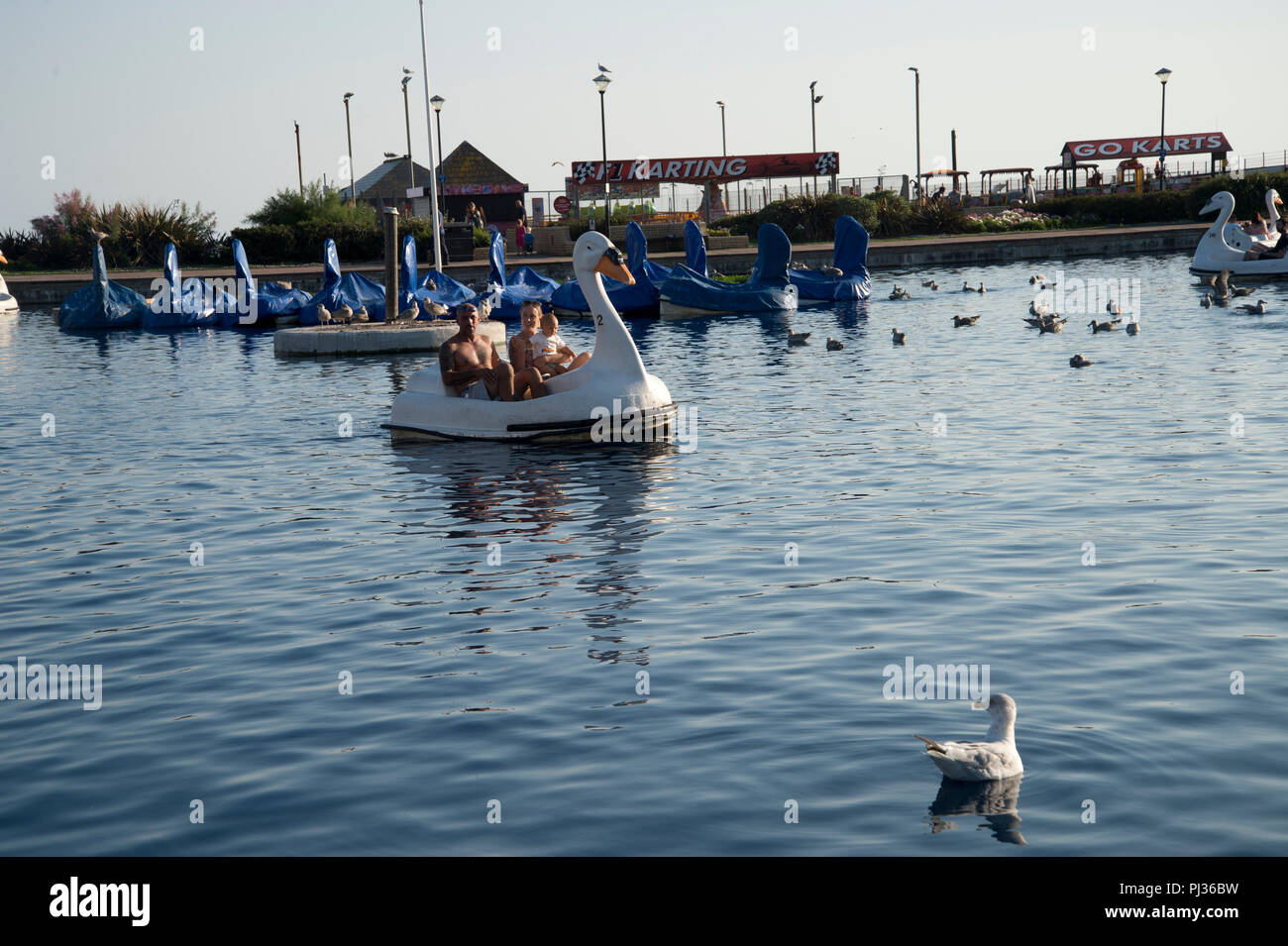 Family pedalo fun hi-res stock photography and images - Alamy