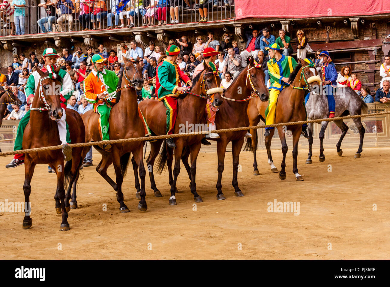 Palio di siena horse riding hi-res stock photography and images - Alamy