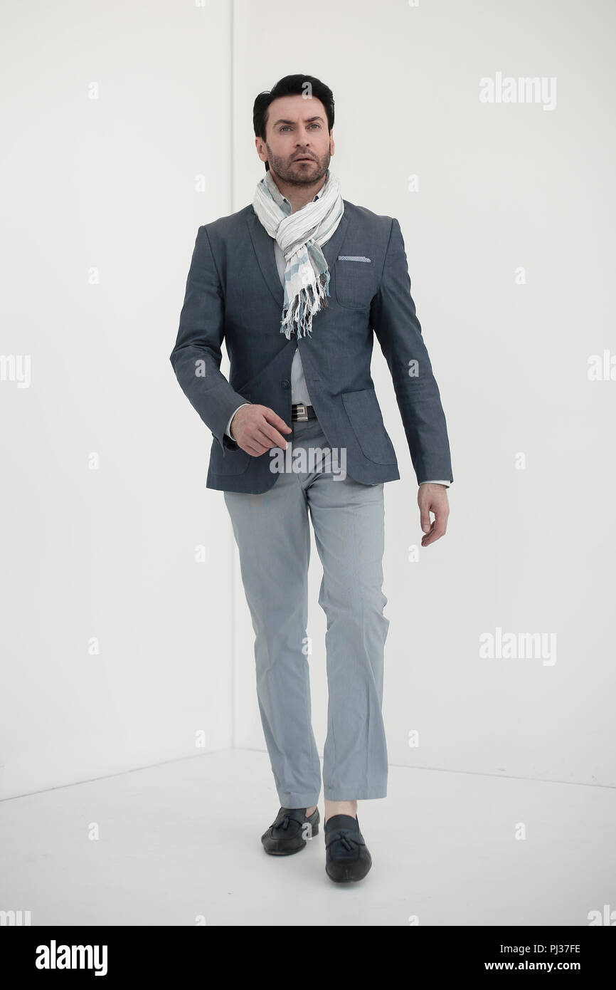 full height.confident business man Stock Photo - Alamy