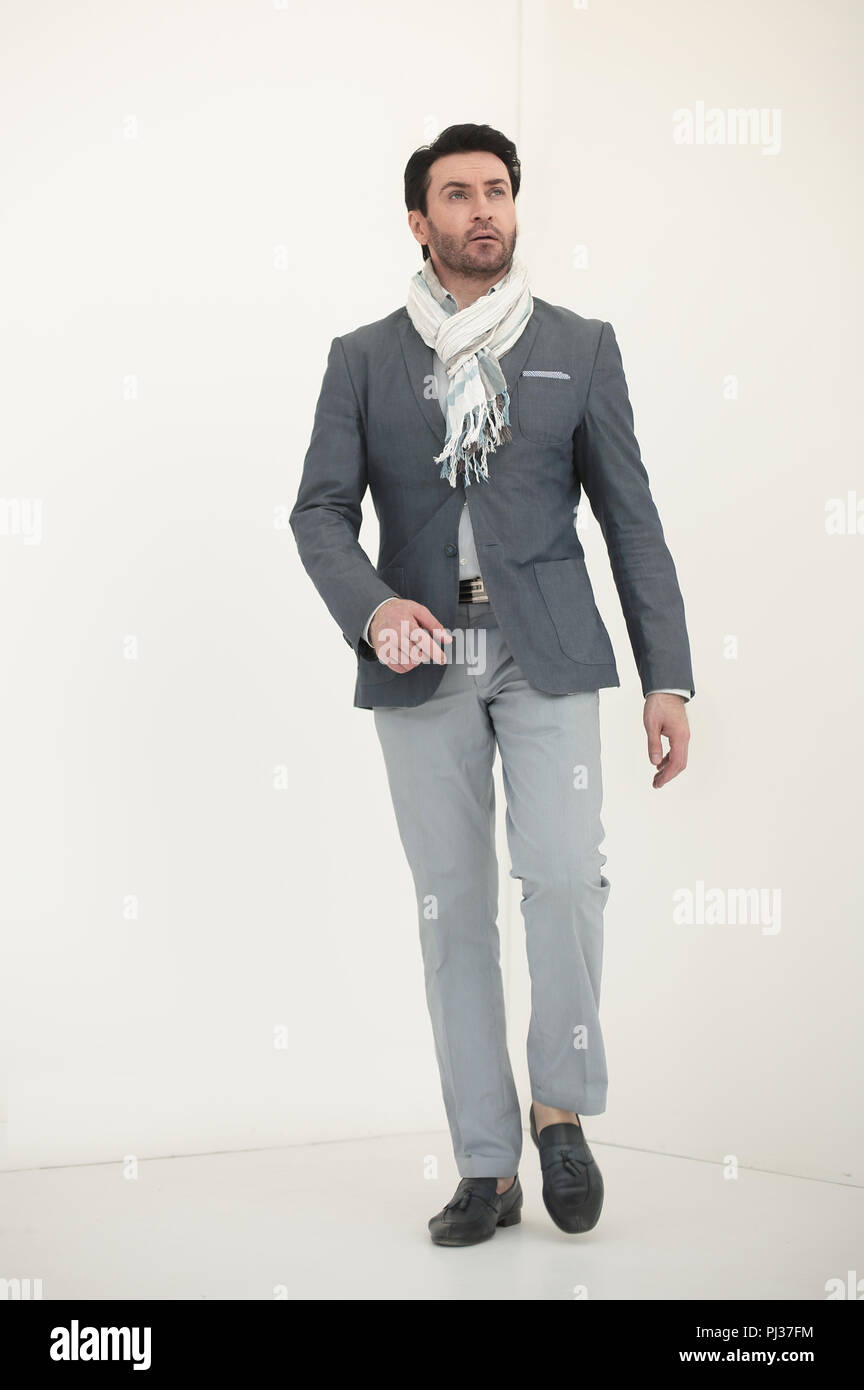 full height.confident business man Stock Photo - Alamy