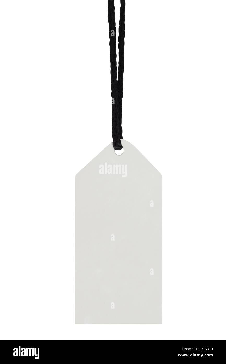 Blank price tag on white background Stock Photo - Alamy