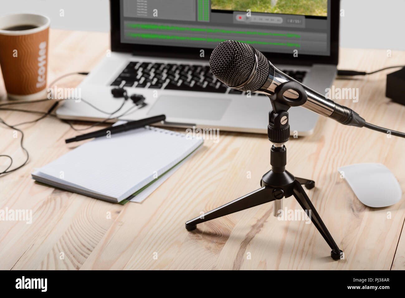 Hard process of voicework Stock Photo - Alamy