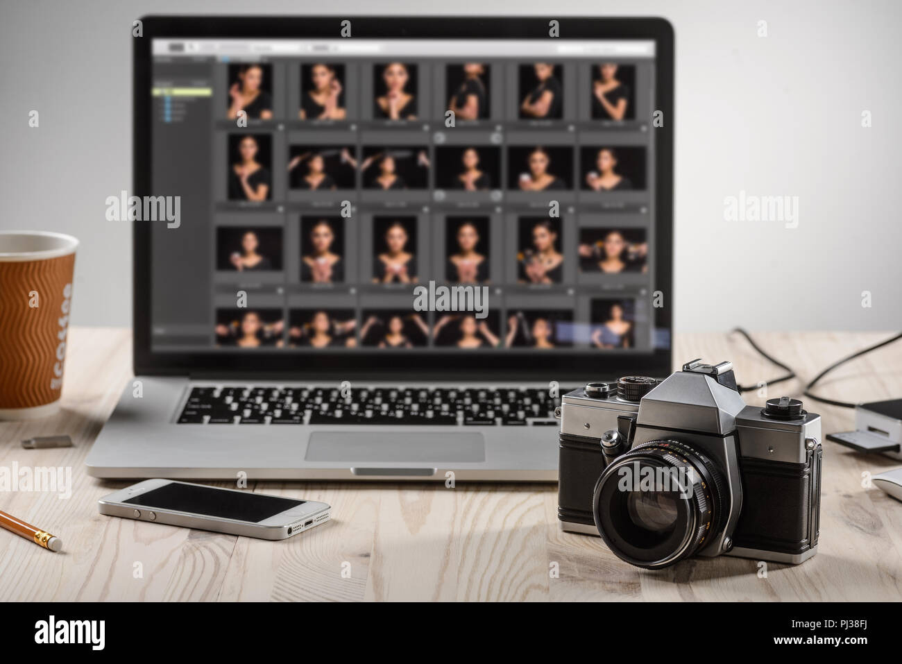 The hard work of a photographer Stock Photo - Alamy