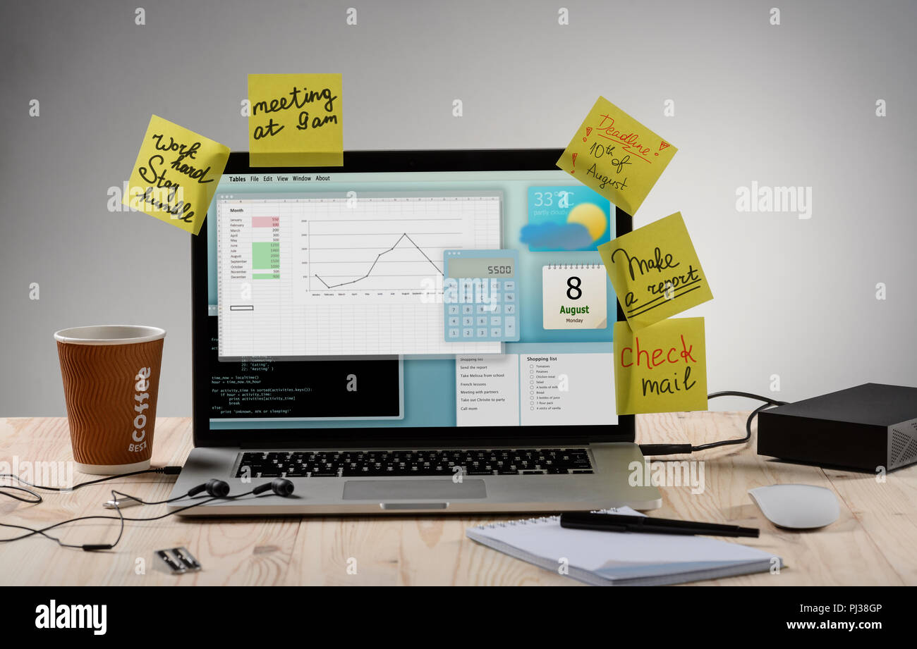 An organized place of a worker Stock Photo - Alamy