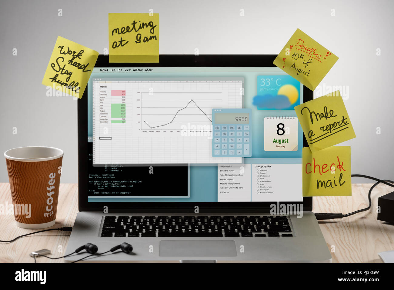 Hard work of an office employee Stock Photo - Alamy