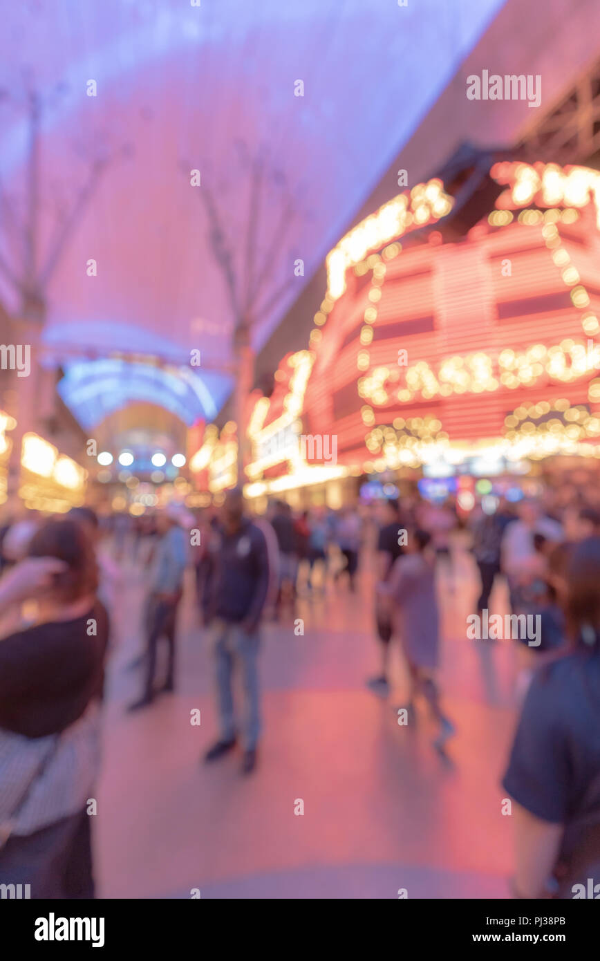 Abstract Blurred background of Las Vegas city cityscape in Nevada USA ...