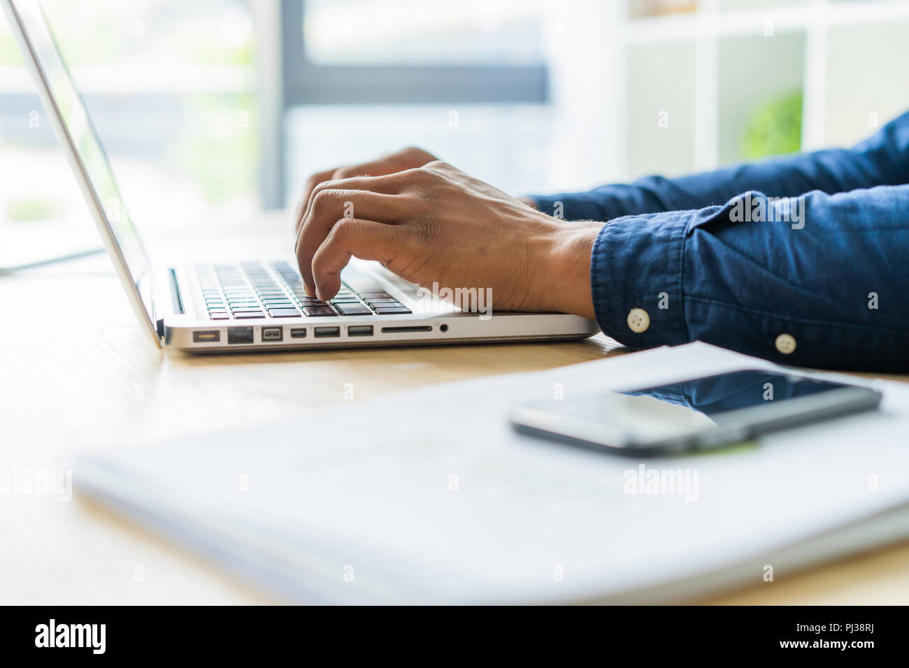 Man Typing The Laptop Key High Resolution Stock Photography and Images ...