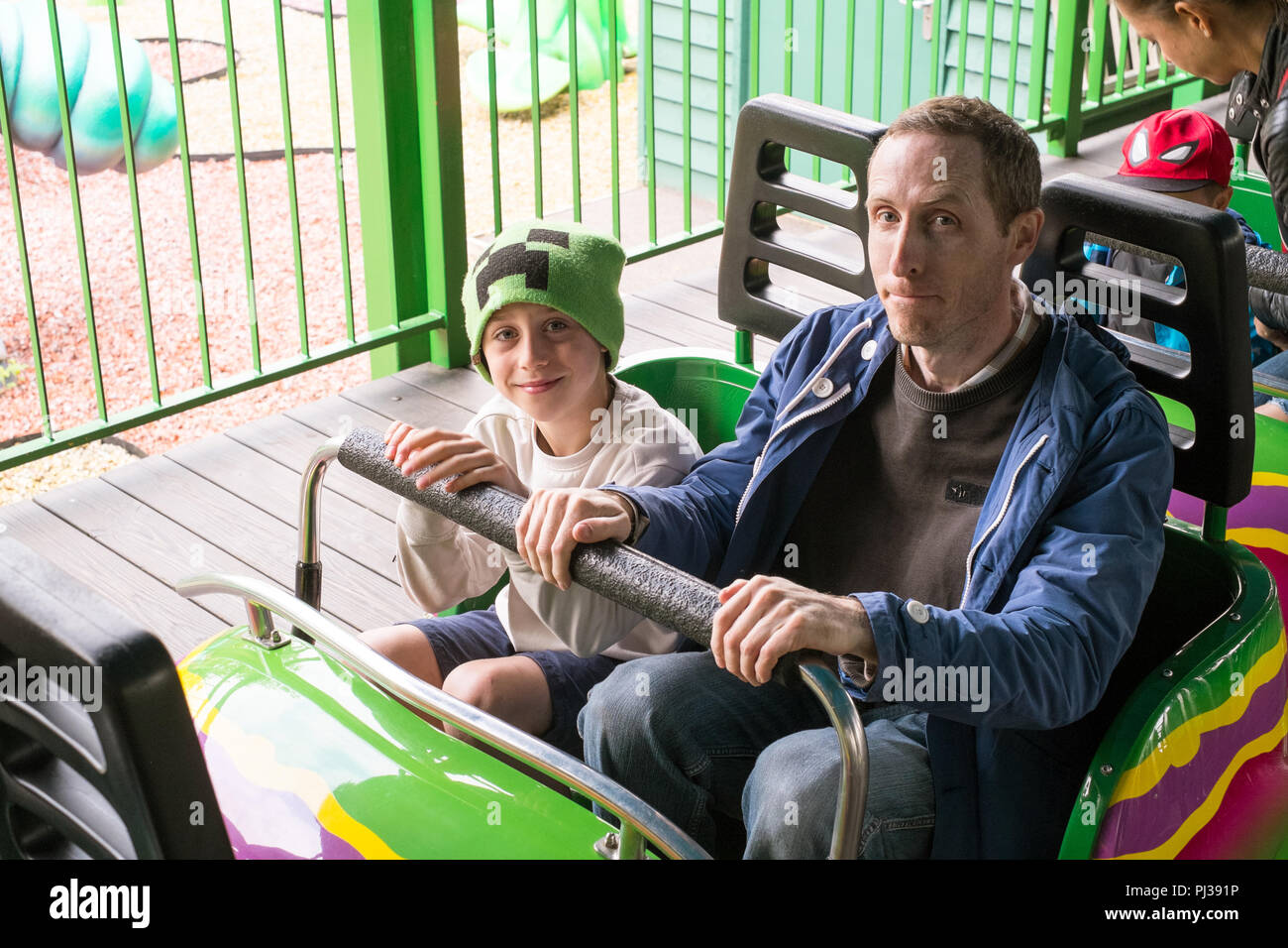Cat o pillar roller coaster ride at paultons park hi-res stock ...
