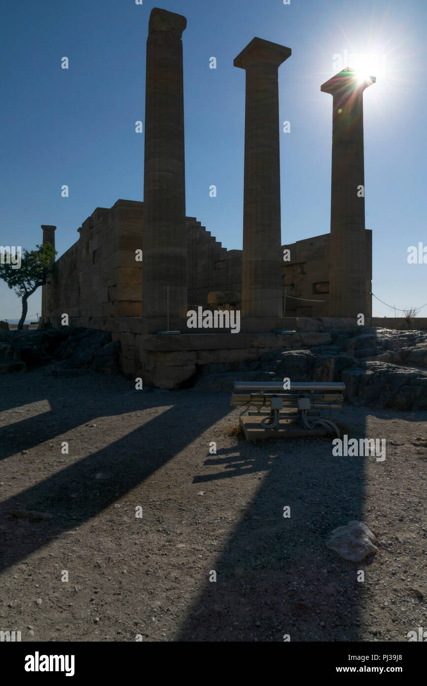 Impressive Acropolis temple of Lindos, Rhodes Greece Stock Photo - Alamy