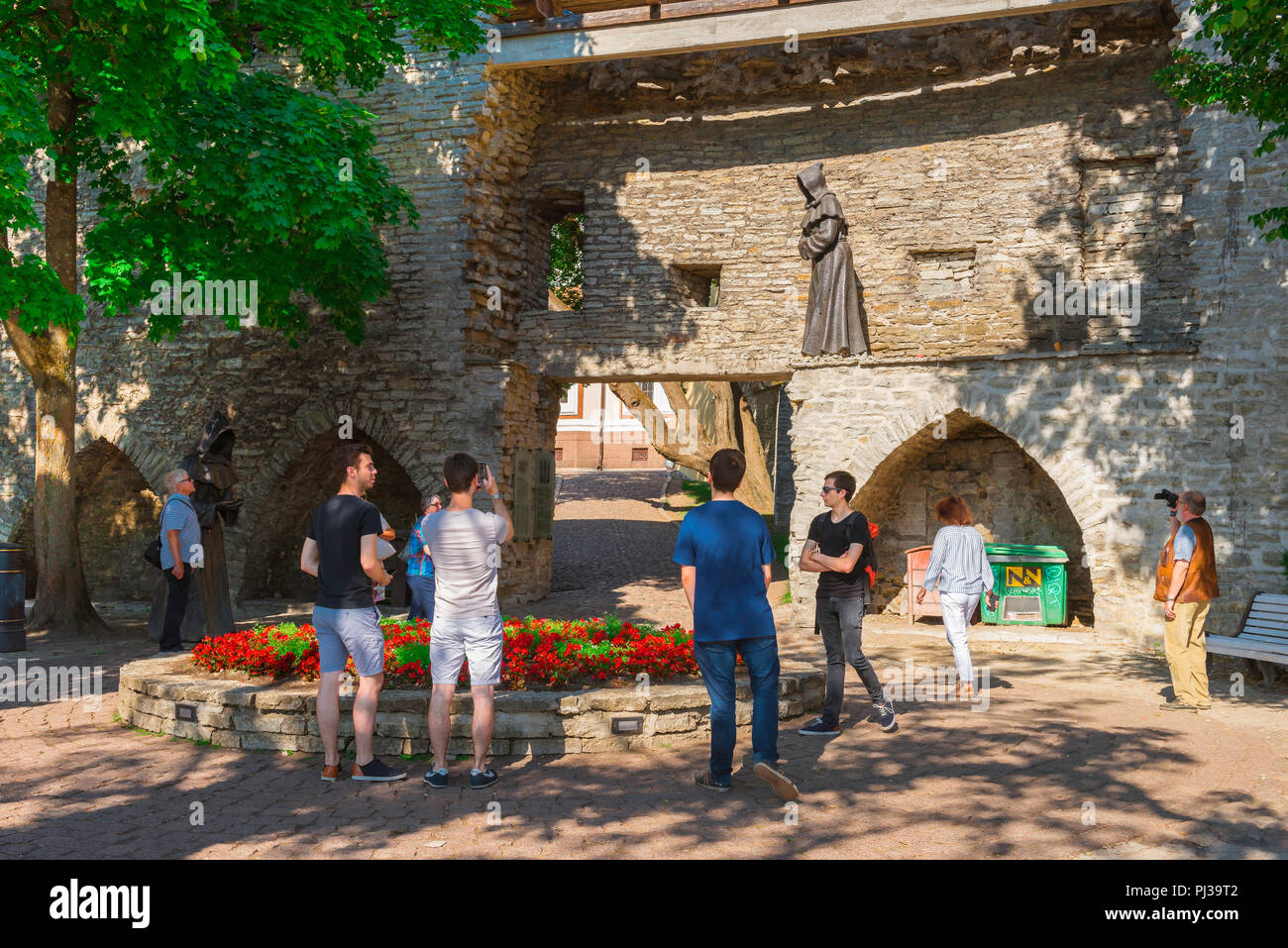 Tallinn Short Leg Gate, spooky statues populate the area surrounding ...