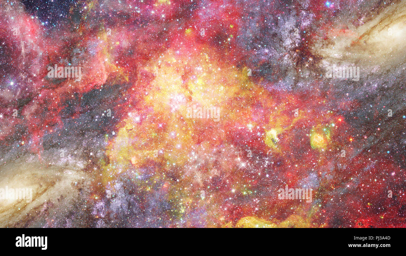 Supernova explosion with glowing nebula in the background. Elements of ...