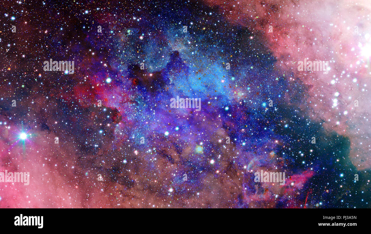 Galaxy and nebula. Elements of this Image Furnished by NASA Stock Photo ...