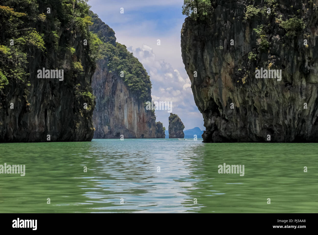 Thailand, the island of Phuket. Rocks off the coast of the sea Stock ...