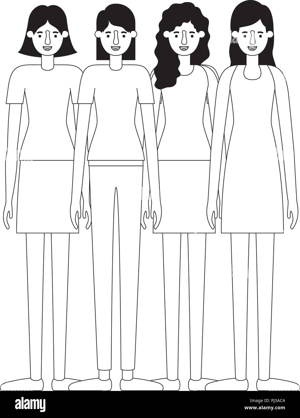 group of women characters Stock Vector Image & Art - Alamy