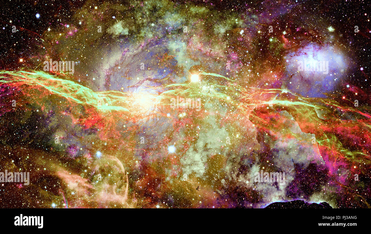 Nebula and stars in deep space. Science fiction wallpaper. Elements of ...