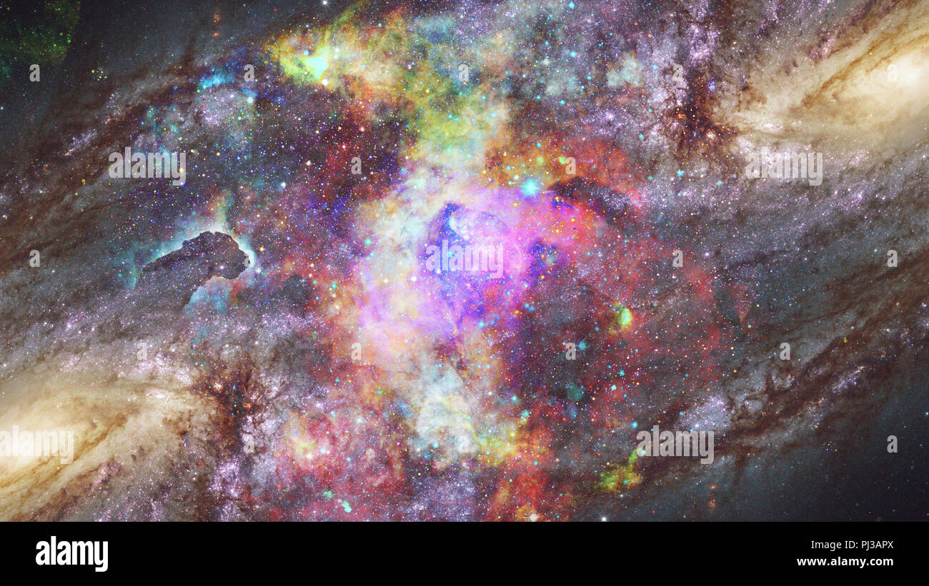 Nebula and stars in deep space, mysterious universe. Elements of this ...