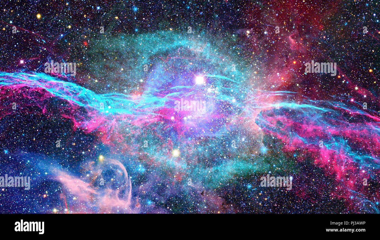 Nebula and stars in outer space. Elements of this image furnished by ...