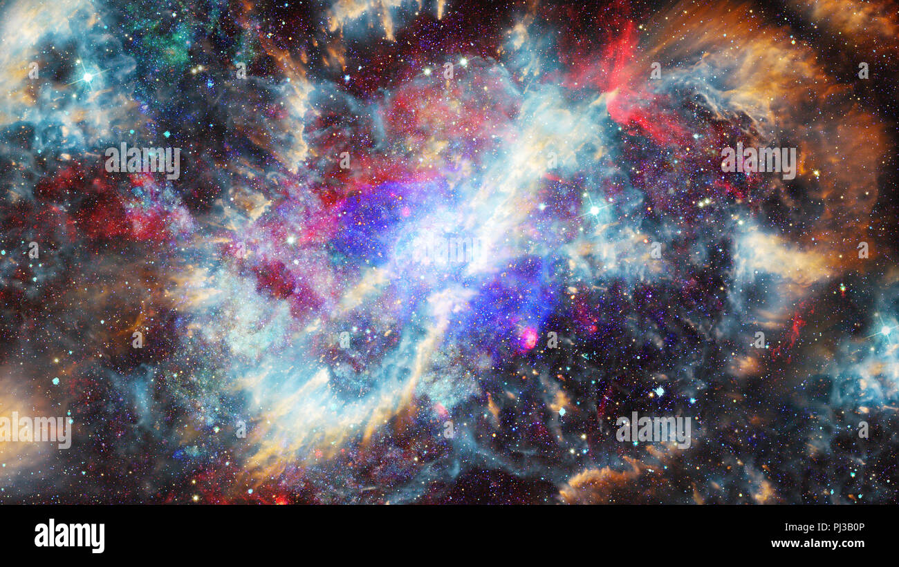 Nebula and stars in outer space. Elements of this image furnished by ...