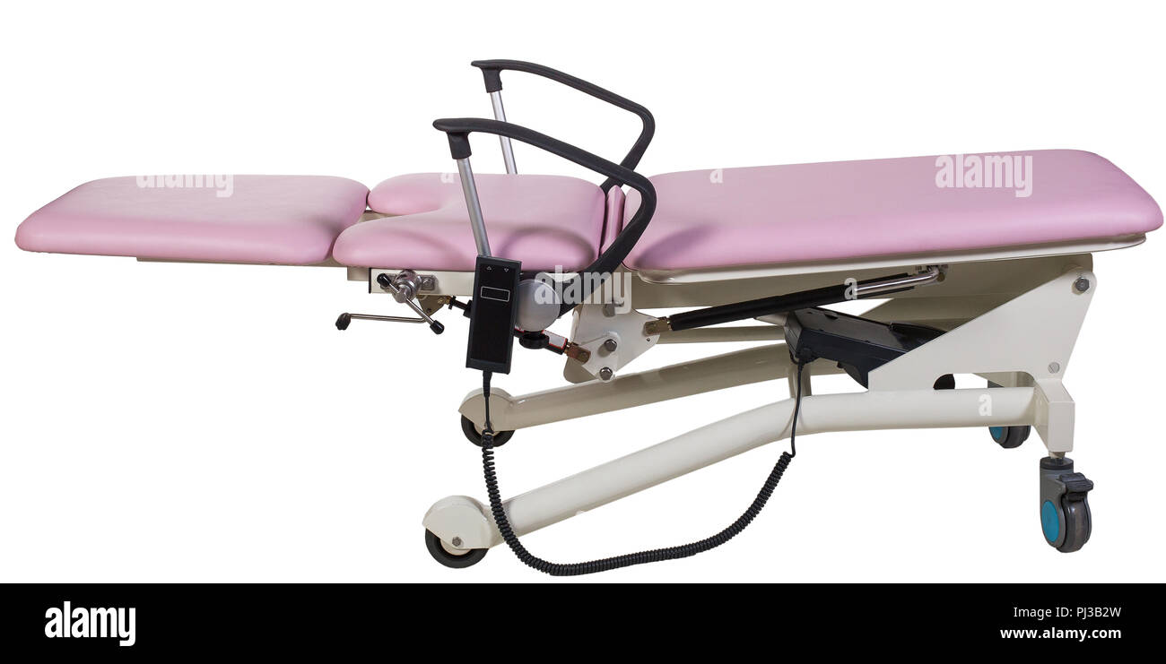 Modern hospital medical equipment - operation bed and diagnostic table ...