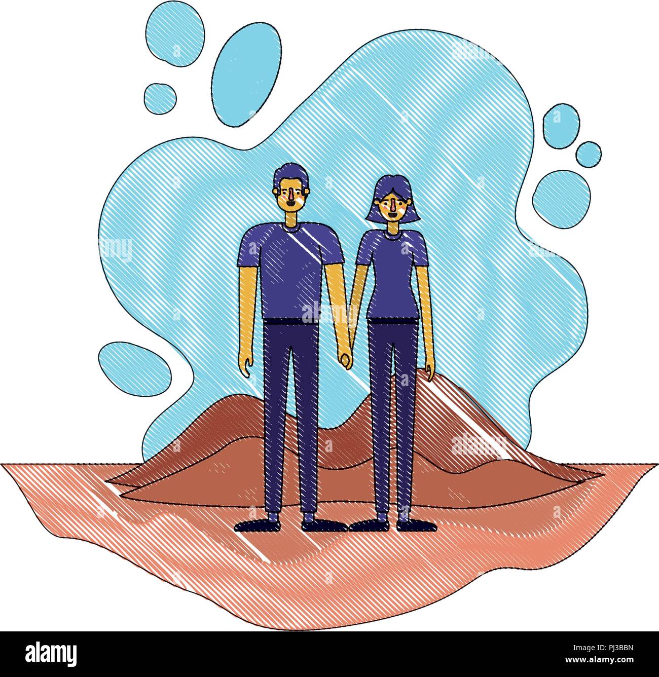 couple in the terrain characters Stock Vector Image & Art - Alamy