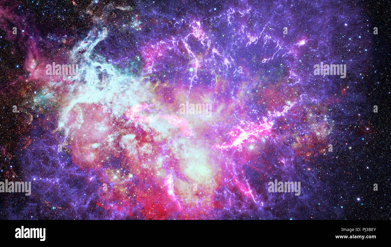 Galaxy and nebula. Elements of this Image Furnished by NASA Stock Photo ...