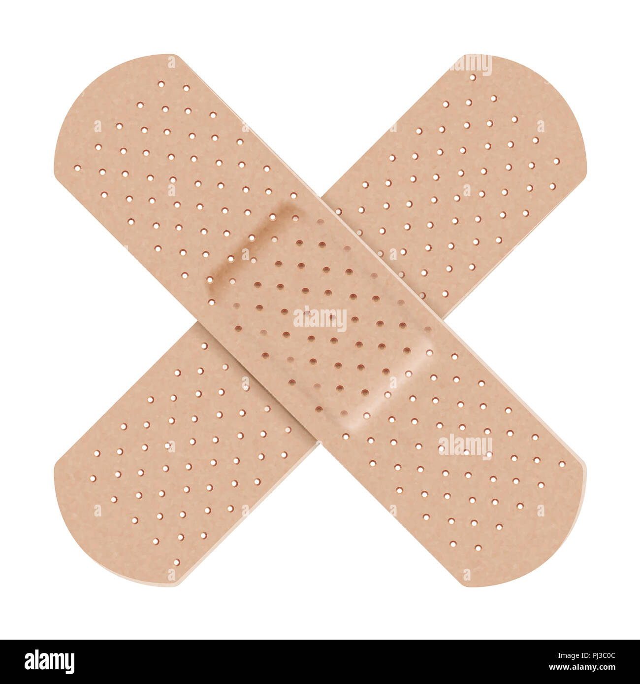 Medical plaster of human color on a white background Stock Photo - Alamy