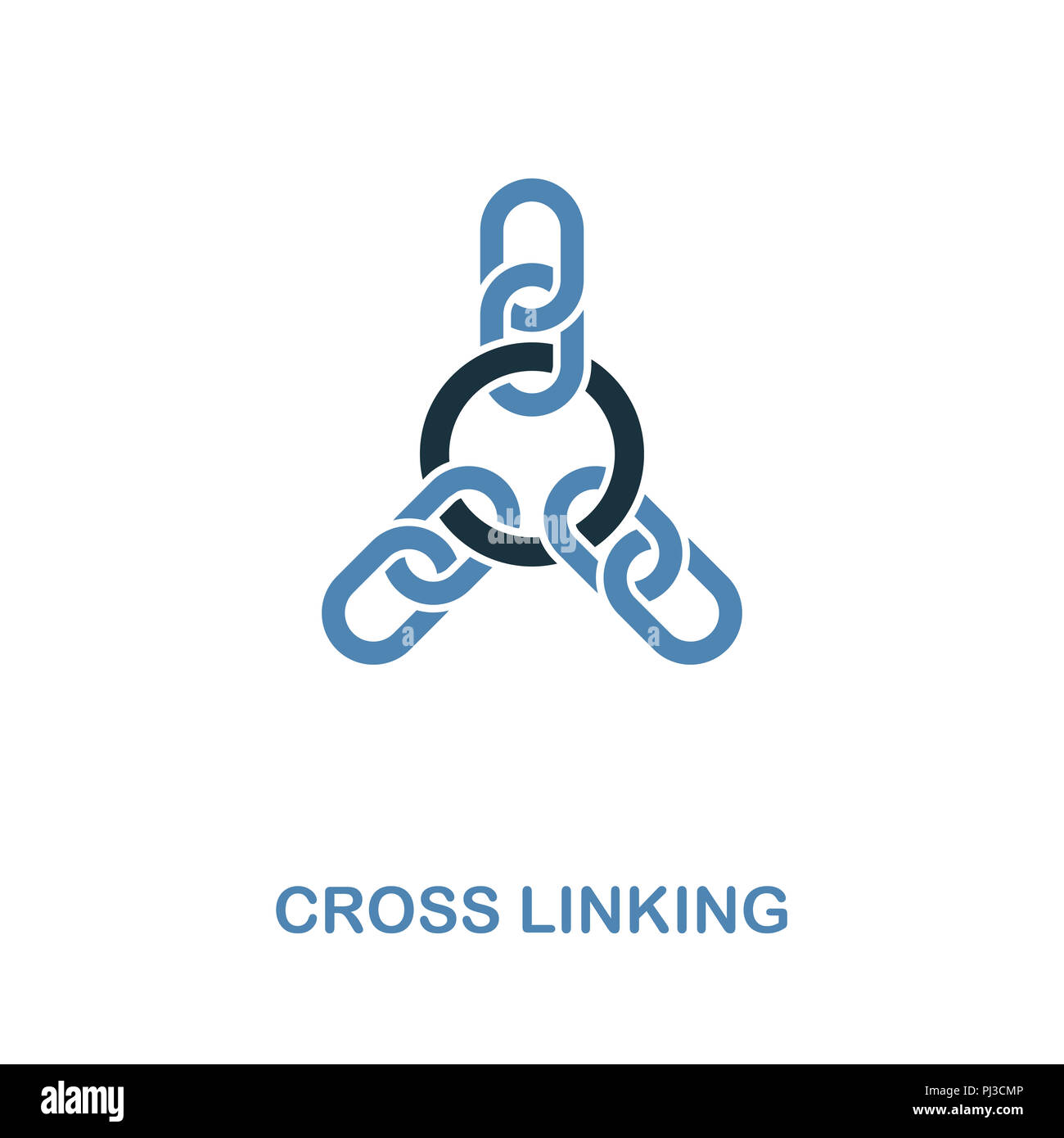 Cross Linking icon. Simple element illustration in 2 colors design ...