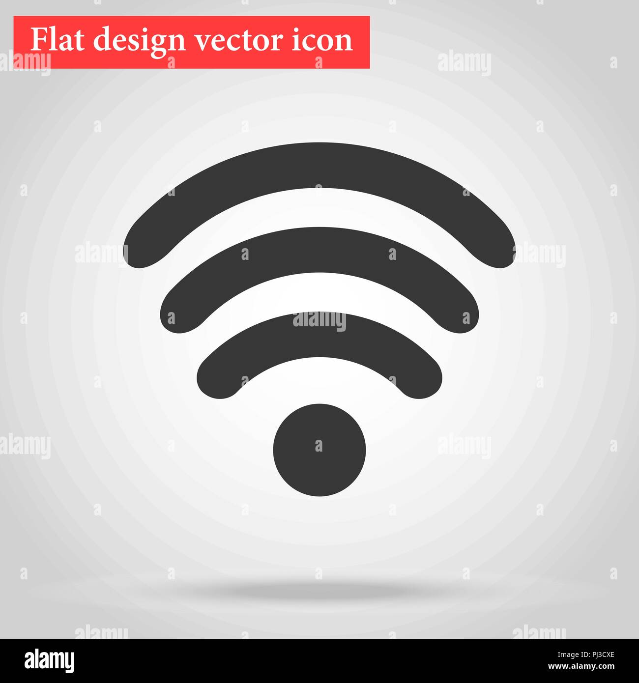 Icon flat design Internet Wi fi symbol. vector illustration Web Stock ...