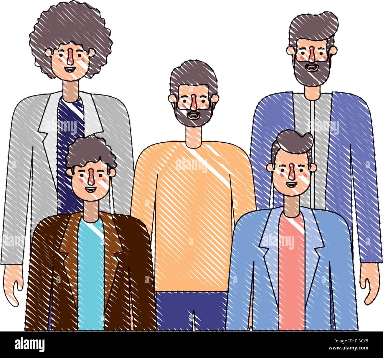 group of men characters Stock Vector Image & Art - Alamy