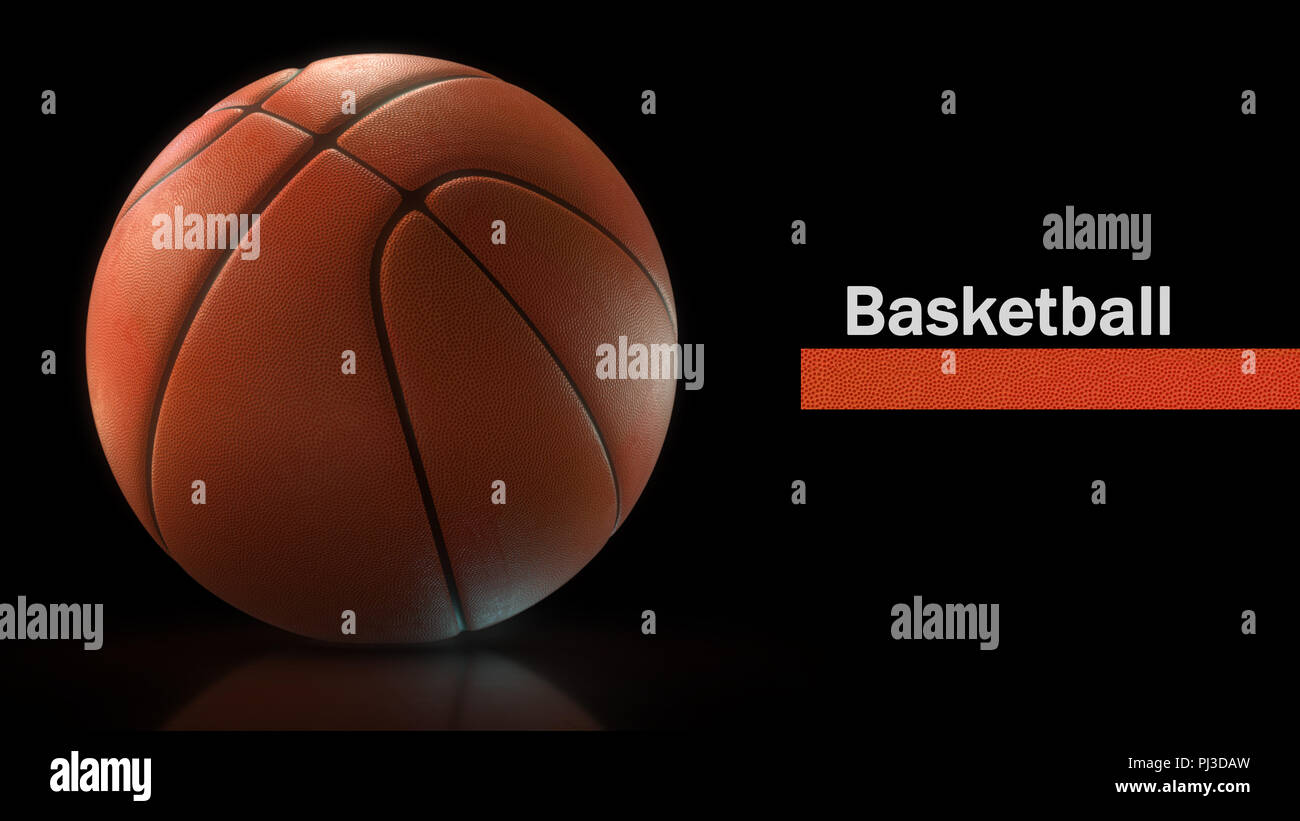 Basketball ball closeup. High-resolution image. 3d rendering Stock ...
