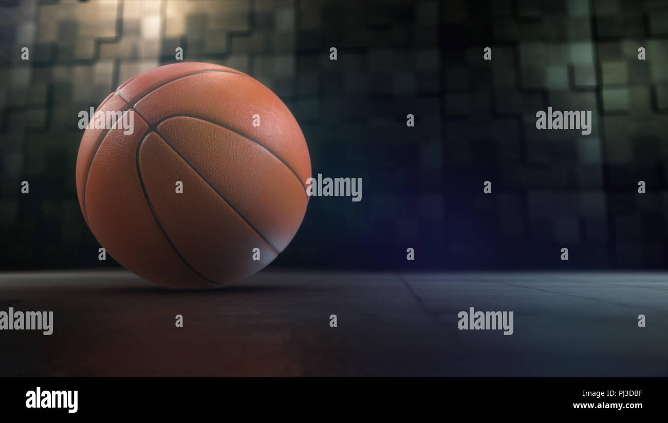 Basketball ball closeup. High-resolution image. 3d rendering Stock ...