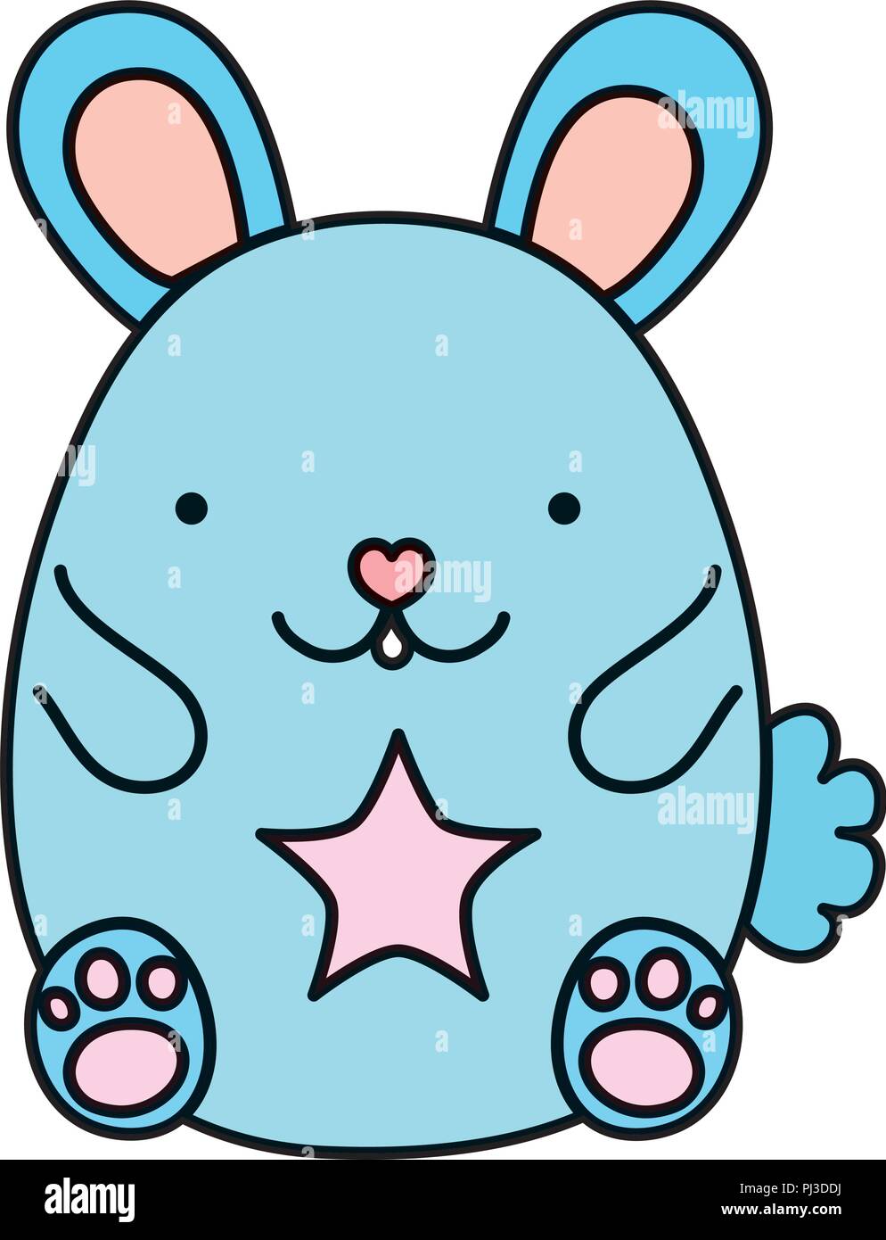 color cute mouse animal with star design Stock Vector Image & Art - Alamy