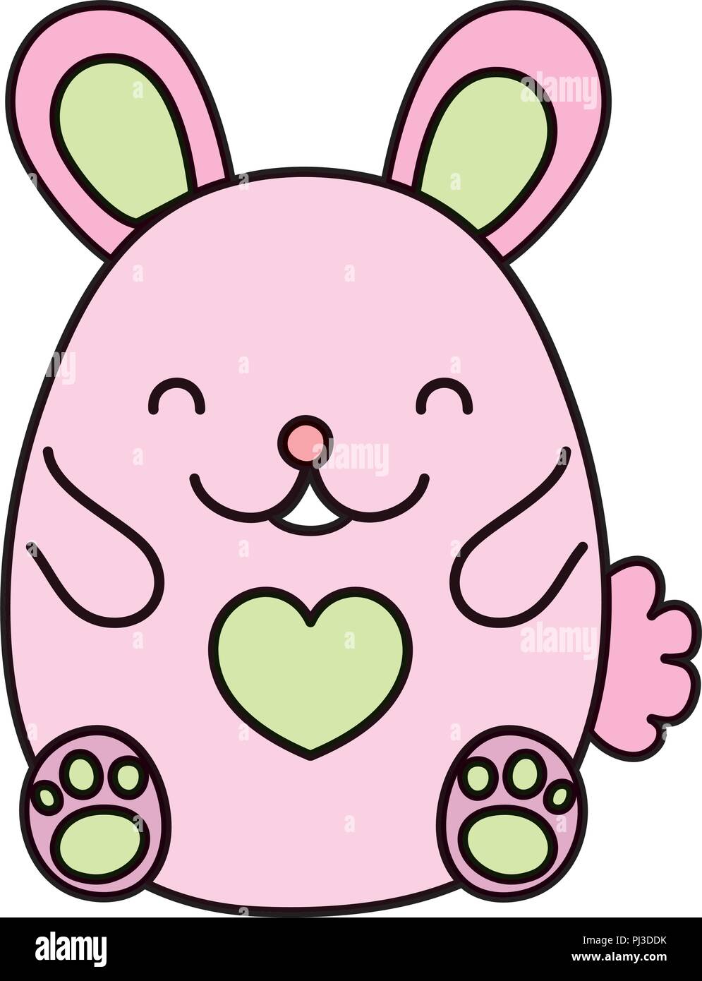 color cute mouse animal with heart design Stock Vector Image & Art - Alamy