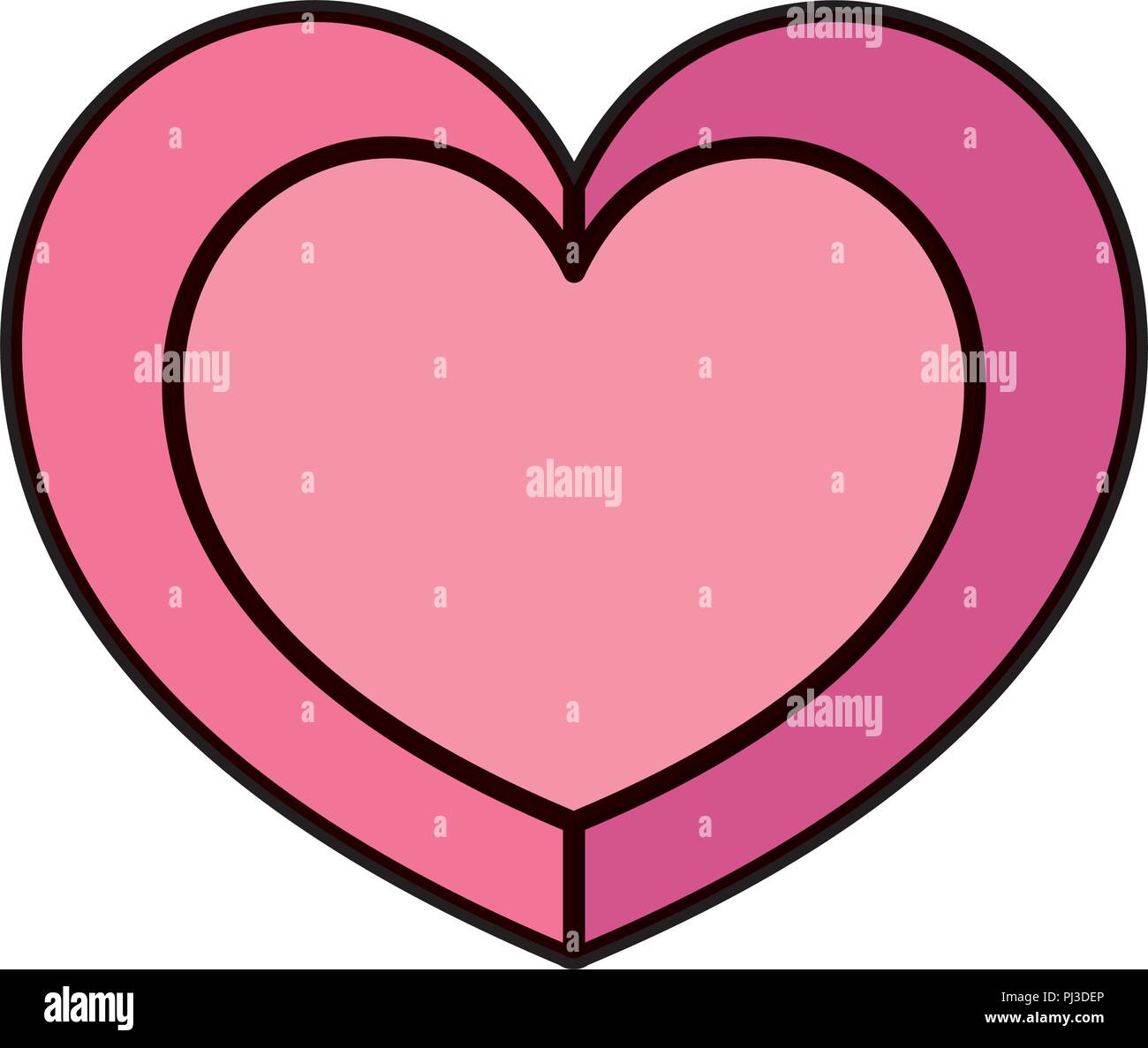 color cute heart to passion symbol style Stock Vector Image & Art - Alamy
