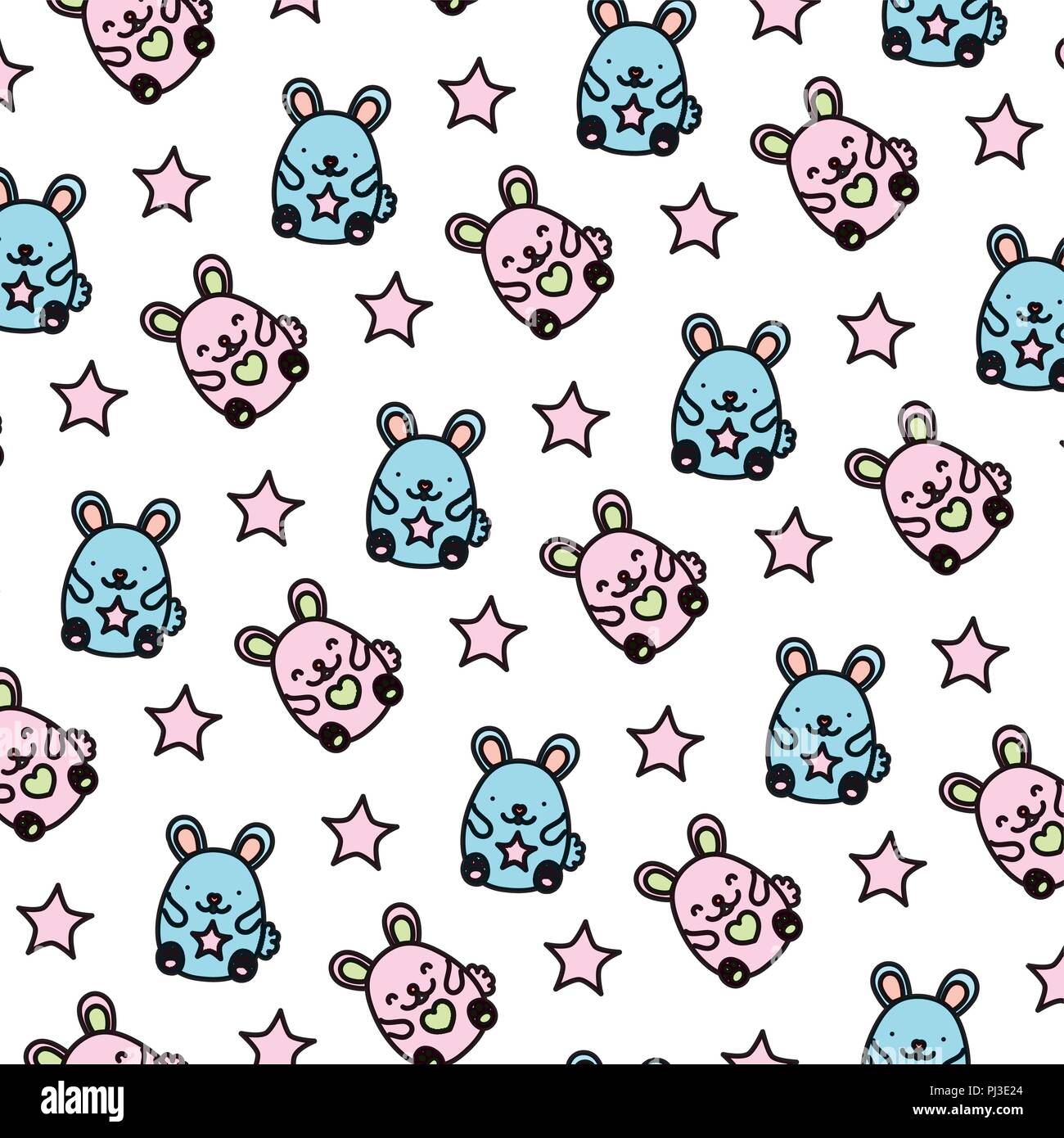 color cute mice funny animals background Stock Vector Image & Art - Alamy