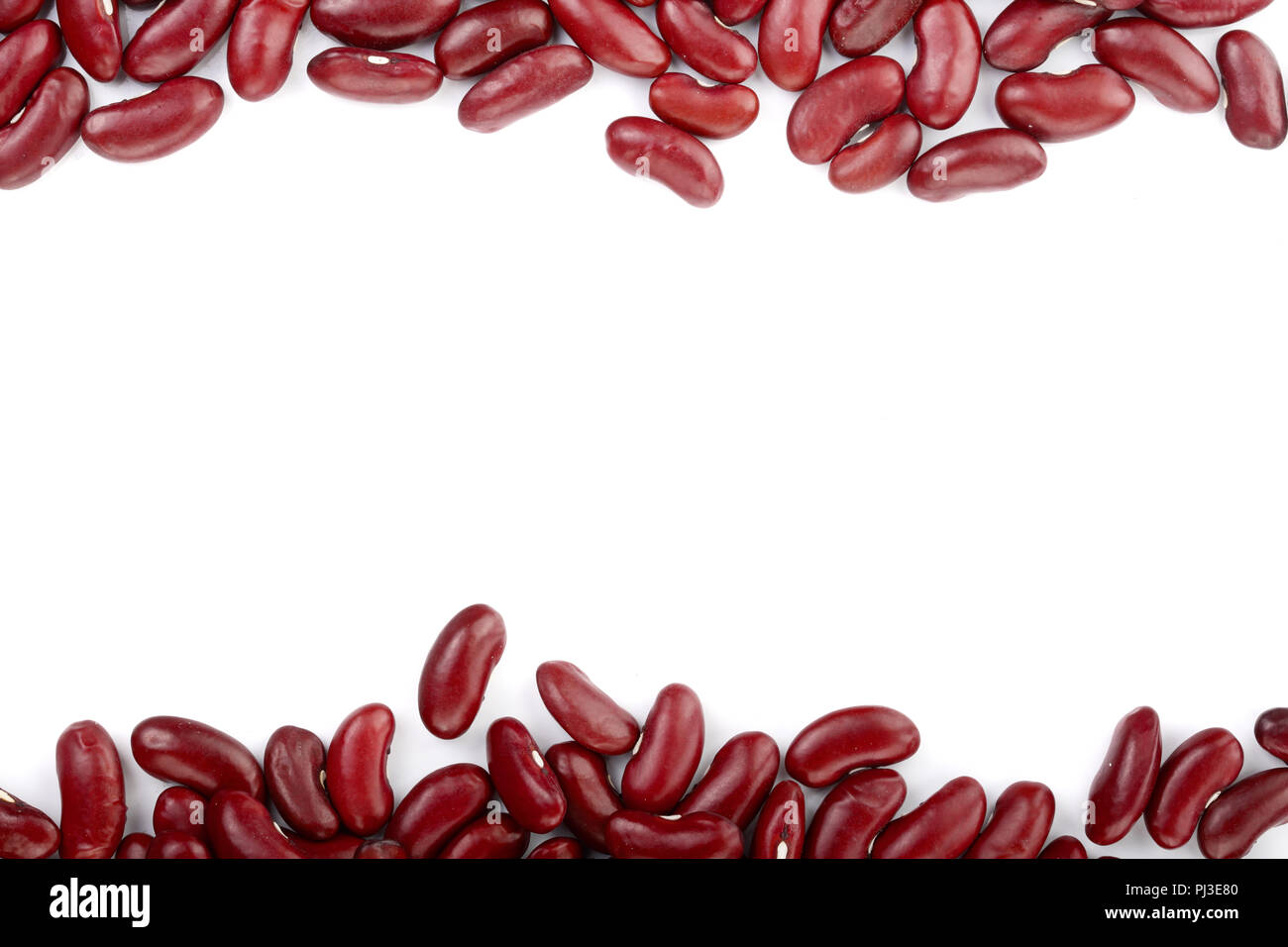 red kidney bean isolated on white background with copy space for your ...