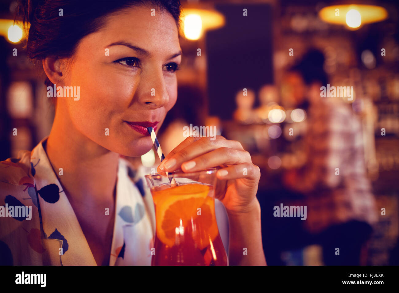 Pretty young woman drink hi-res stock photography and images - Alamy