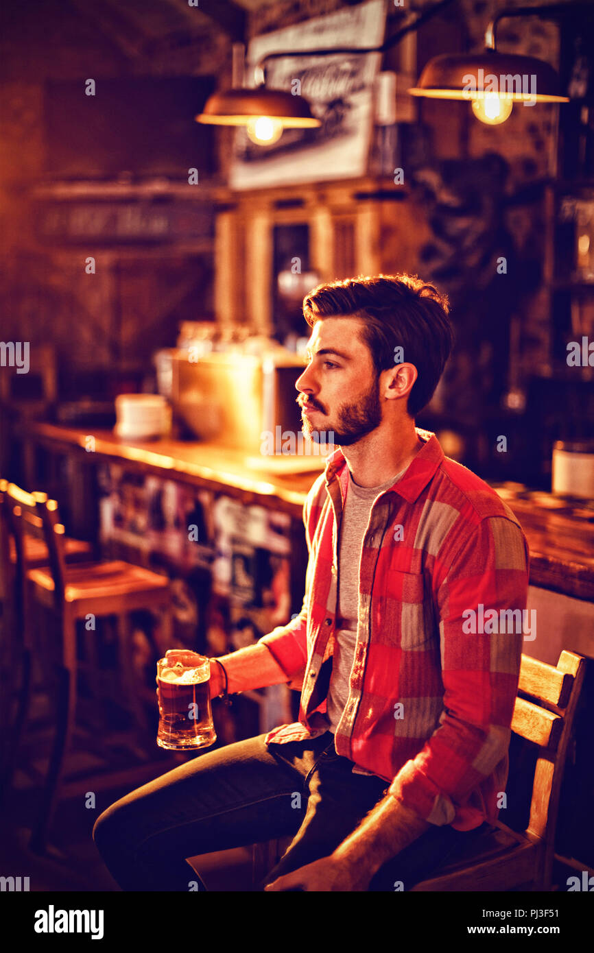 Man with beer froth hi-res stock photography and images - Alamy